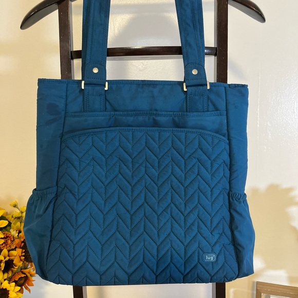 lug | Bags | Lug Carryall Tote In Blue Wrfid Pocket | Poshmark
